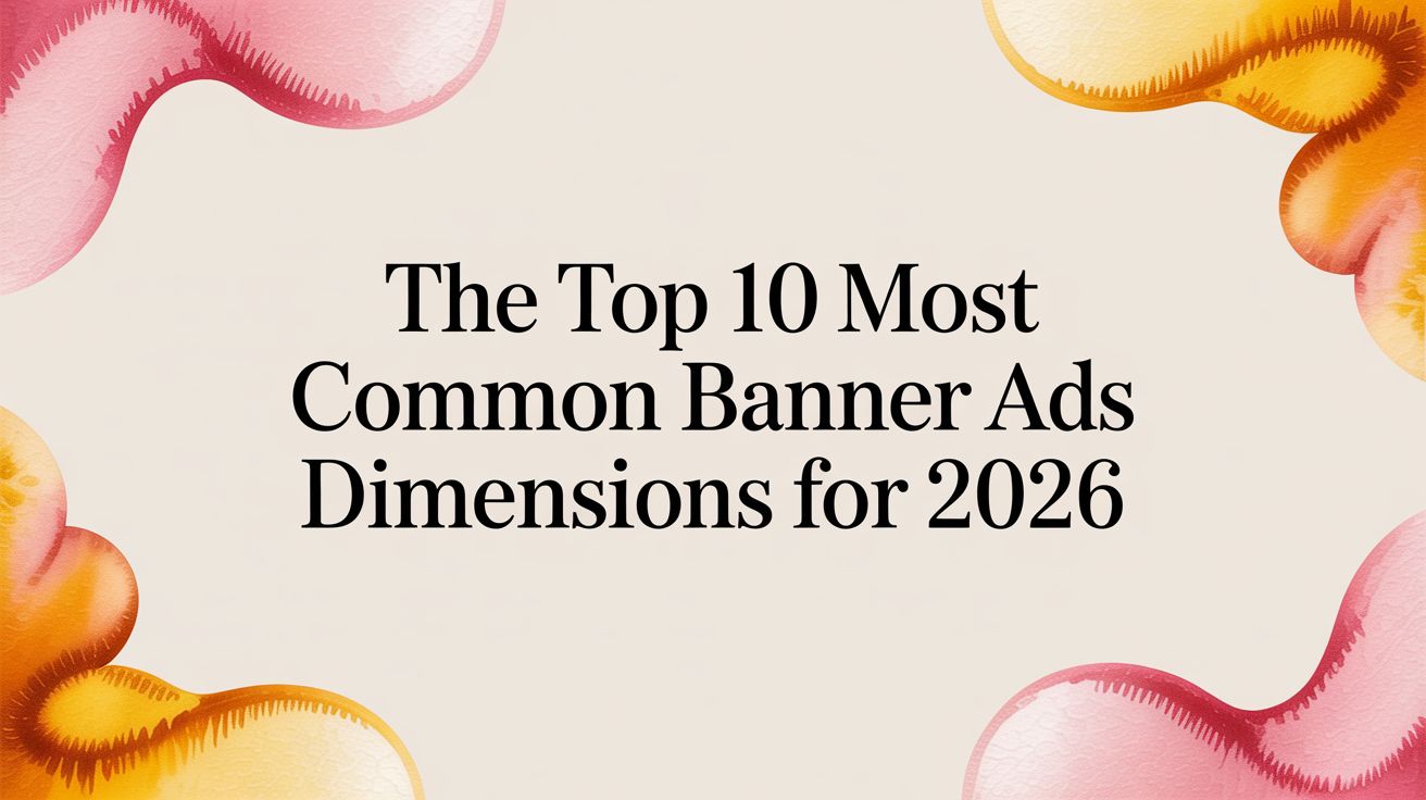 The Top 10 Most Common Banner Ads Dimensions for 2026 - Digital PR ...